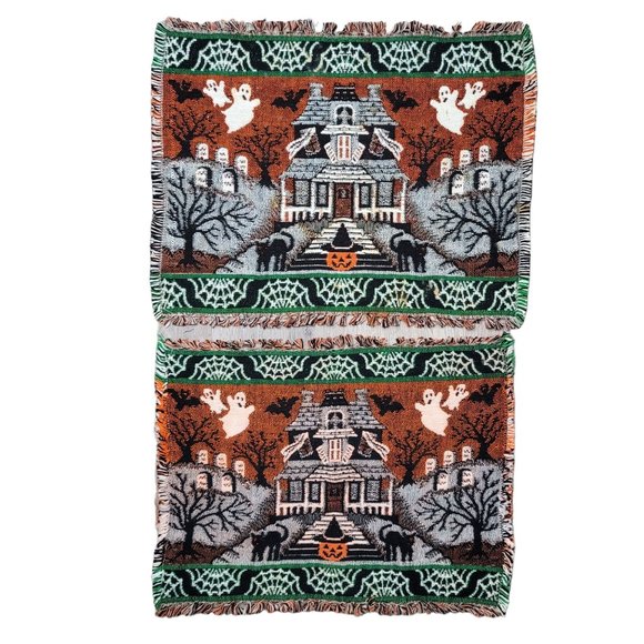 Kitchen | Halloween Trivet Place Mat Haunted House Ghost Cute Scary ...